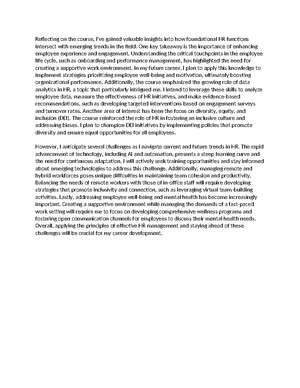 HR Inbox Mod 4 - Assignment 4 - HR Inbox HRM-200 Human Resource ...