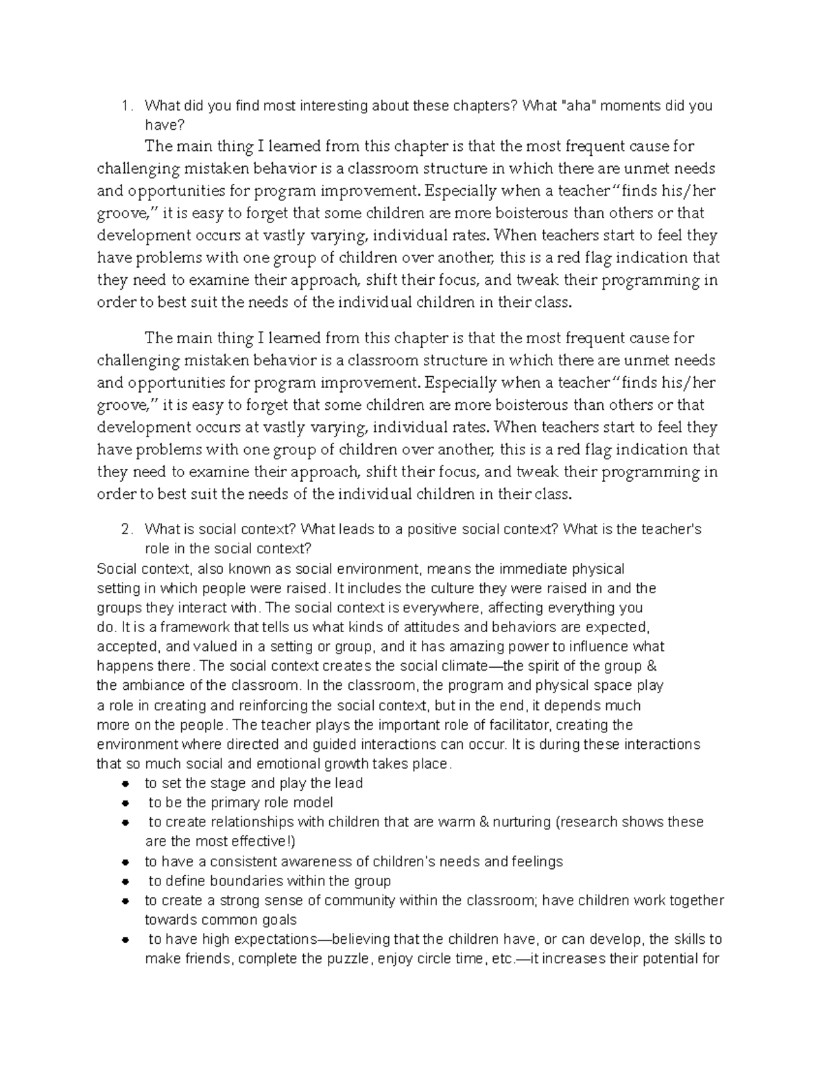 Unit 7 Discussion - Notes - What did you find most interesting about ...