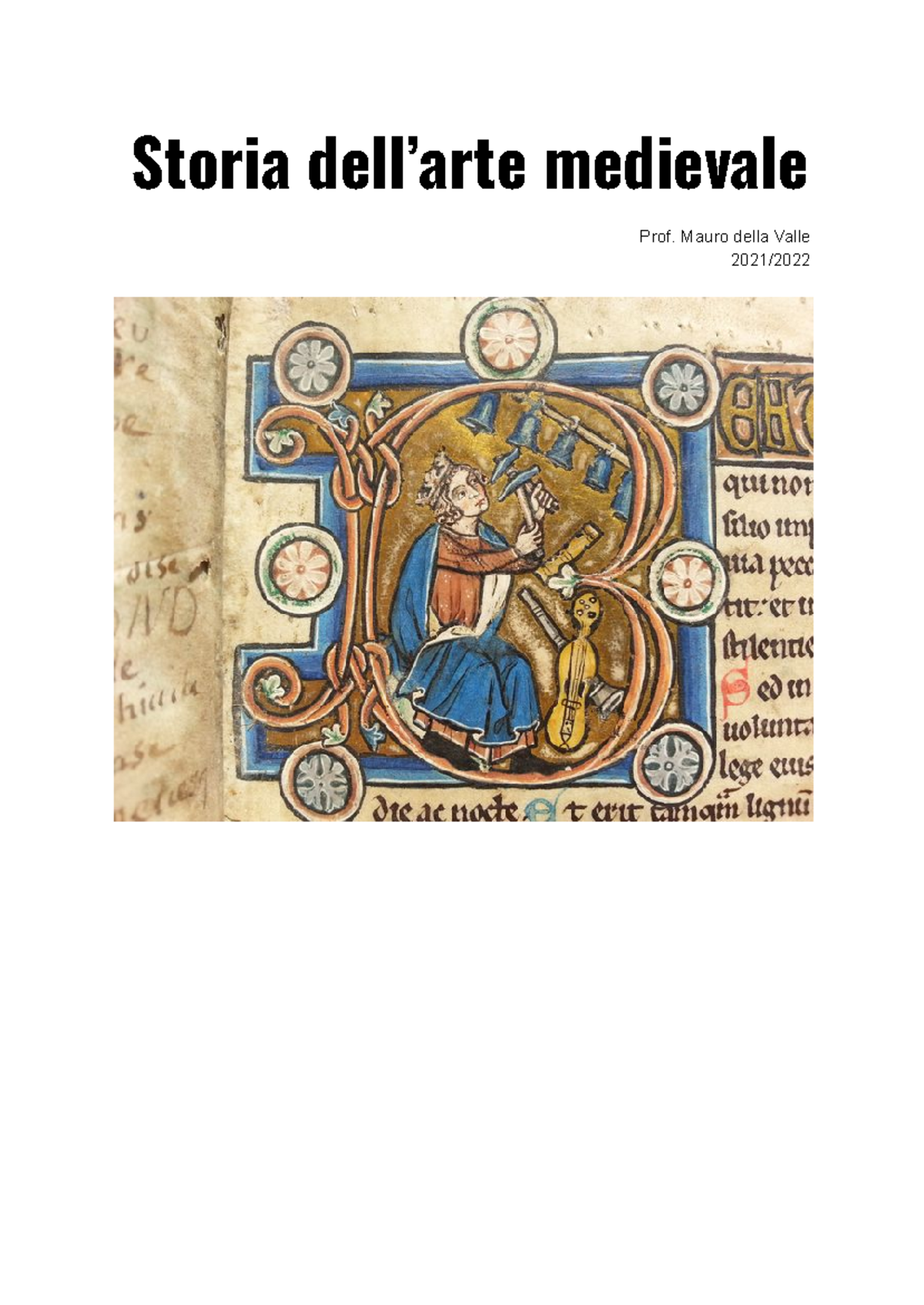 Storia dell’arte medievale - Mauro della Valle 2021/ Appelli d’esame 13 dicembre 20 gennaio 9 ...