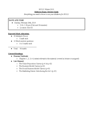 Business Model Canvas - lecture notes - Business Model CanƑas Think ...