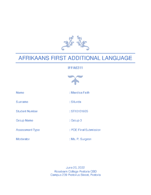 Grade 4 FAL Baseline 2024 C - GRADE 4 ENGLISH FIRST ADDITIONAL LANGUAGE ...