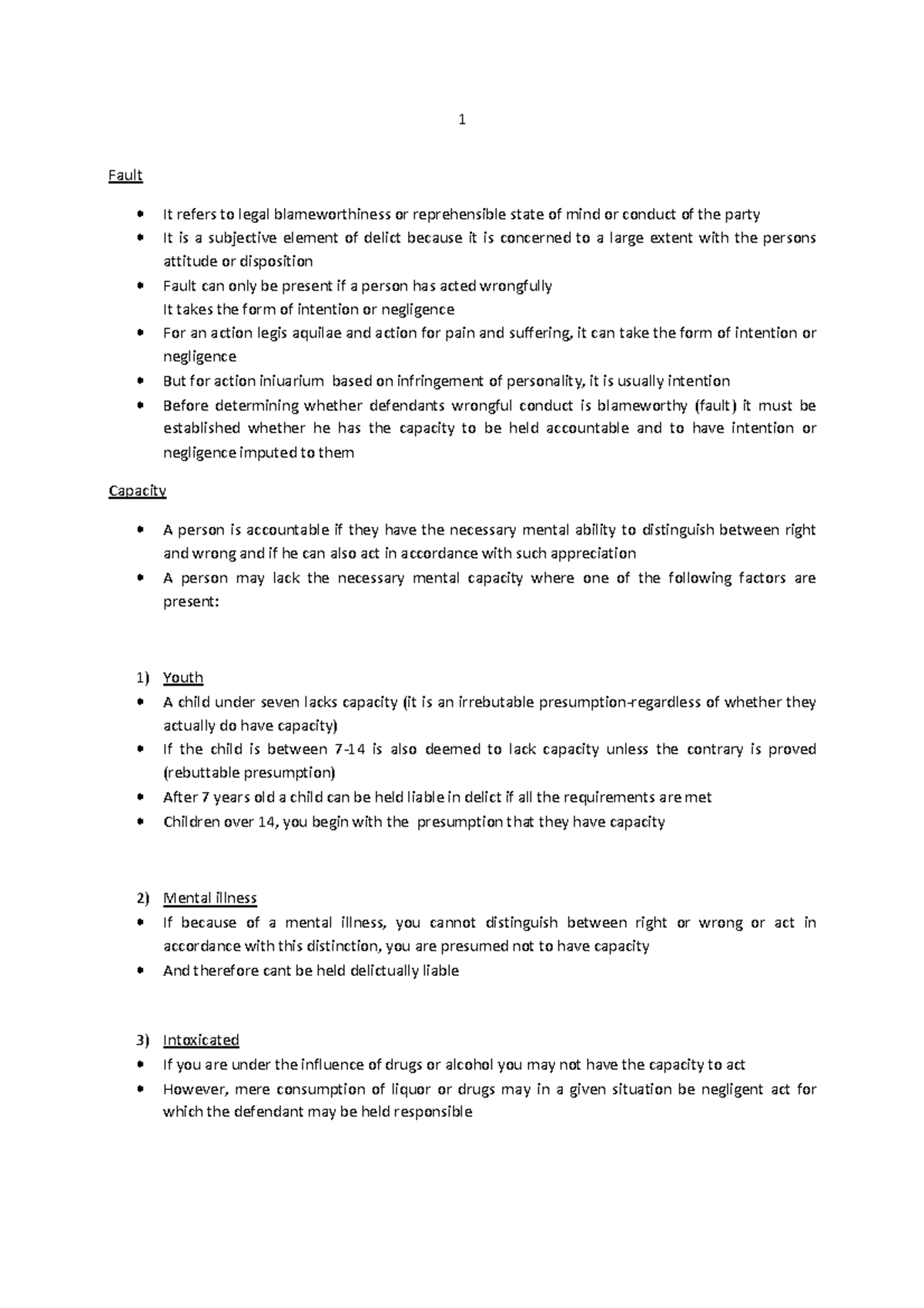 4. fault - Fault It refers to legal blameworthiness or reprehensible ...