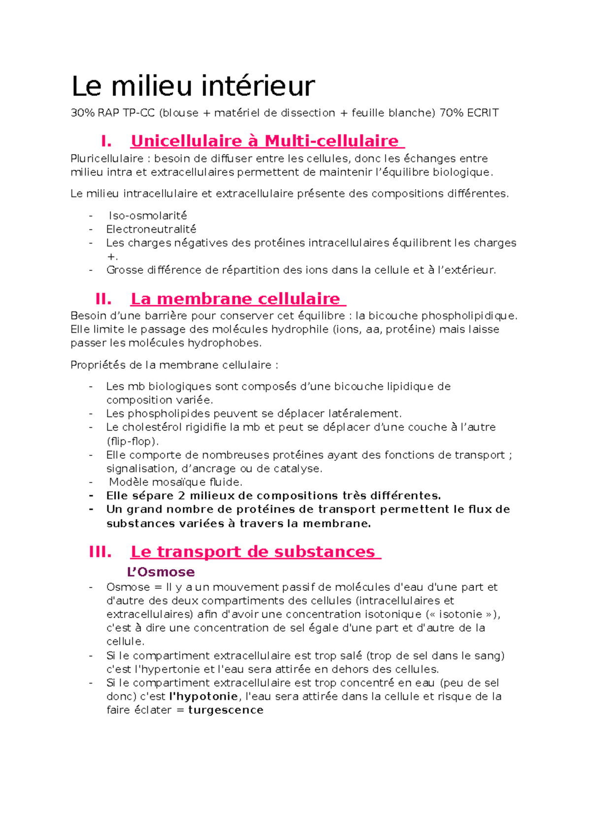 Le milieu intérieur - 4.02B - Le milieu intérieur 30% RAP TP-CC (blouse ...