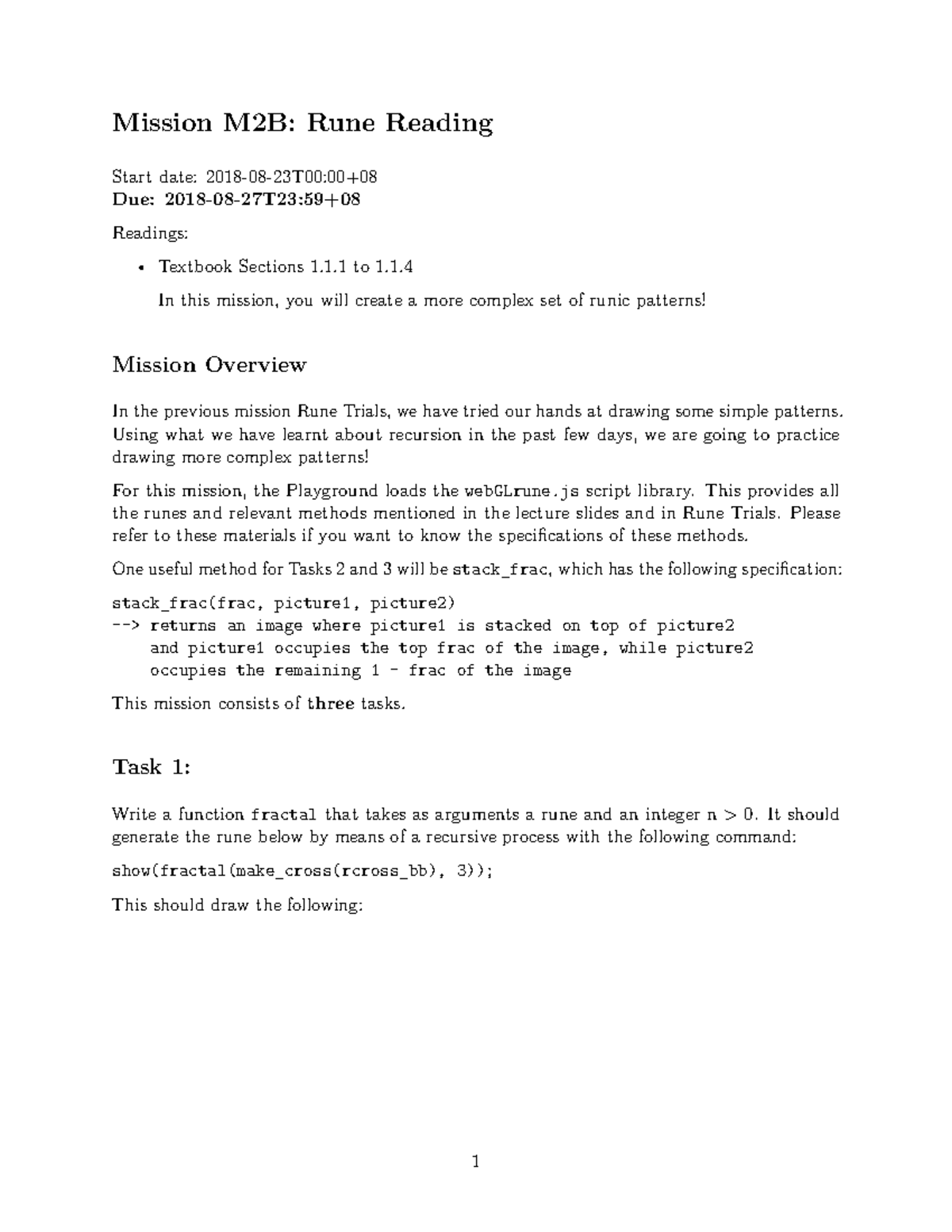 Mission-M2B - java programming - Mission M2B: Rune Reading Start date ...