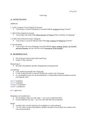 word-structure; morphemic analysis and the derivational or word ...