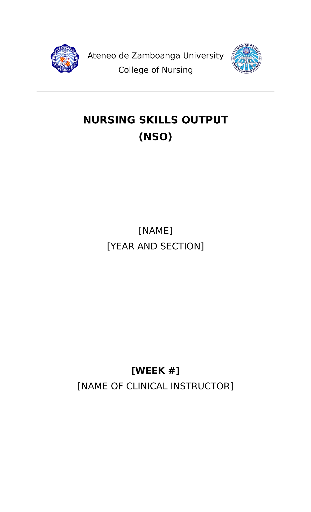 Cover PAGE for NSO - nso - Civil Engineer - Ateneo de Zamboanga ...