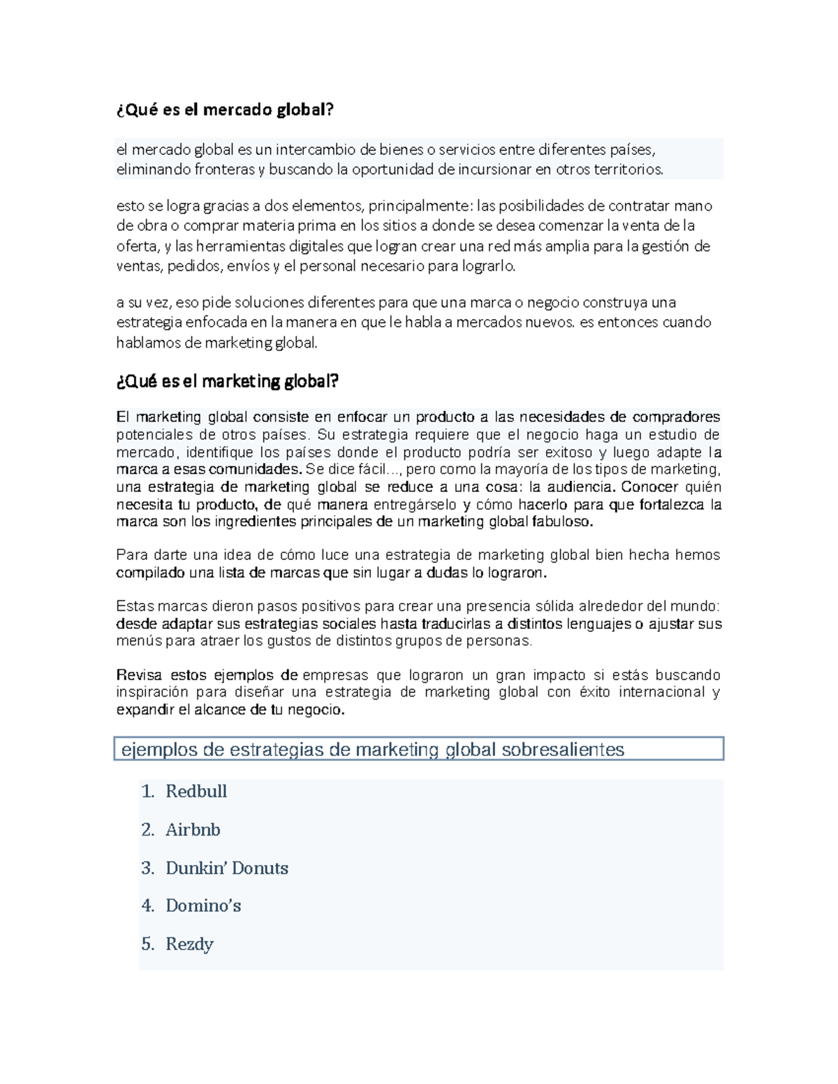 Qué es el mercado global - ¿Qué es el mercado global? el mercado global ...