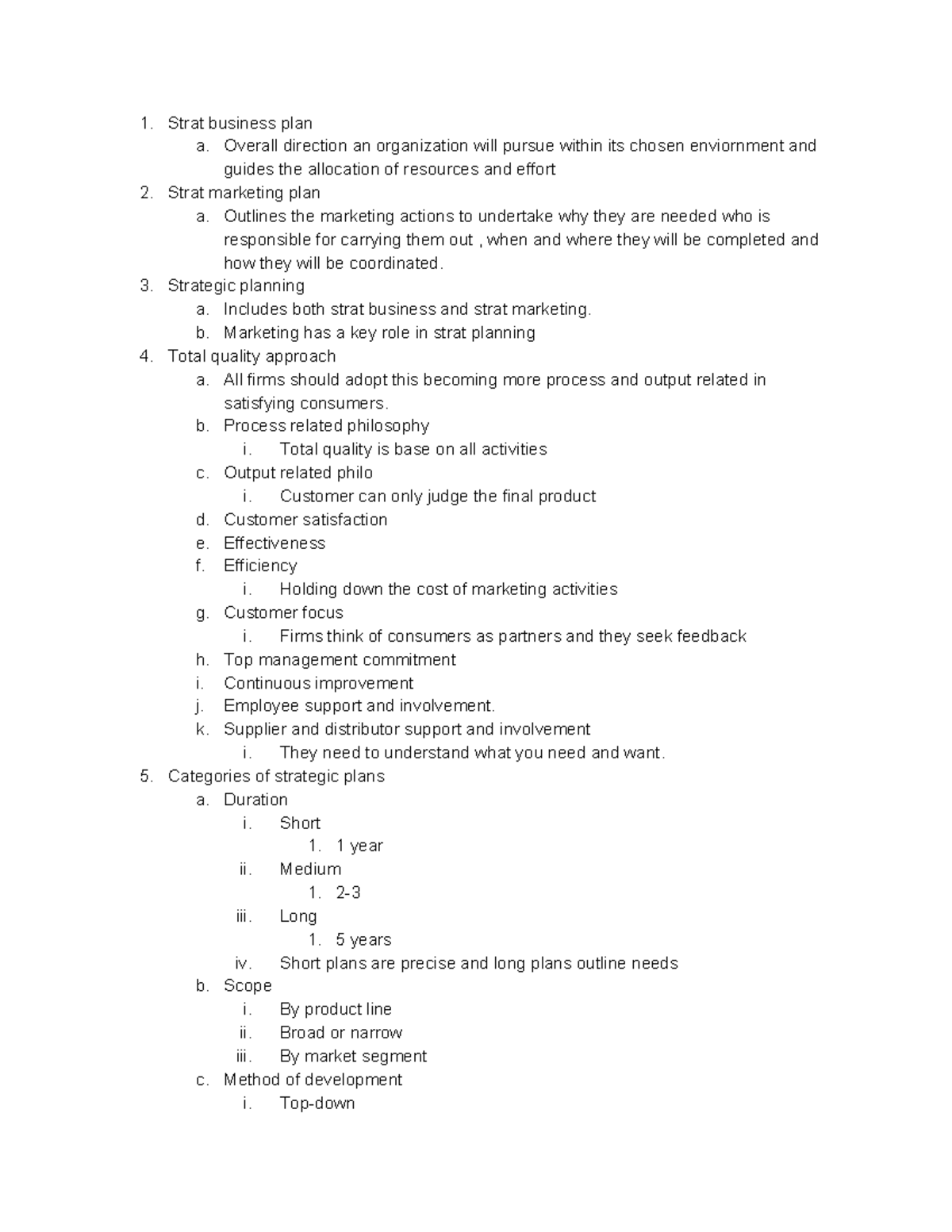 Chapter 3 MKT - Strat business plan a. Overall direction an ...