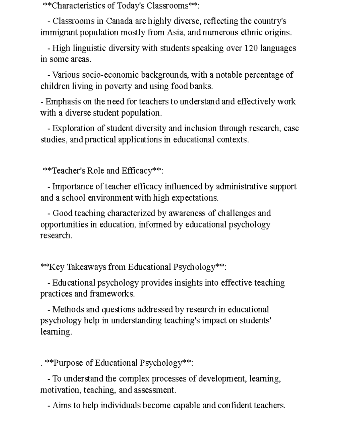 **Characteristics of Today's Classrooms**: - High linguistic diversity ...