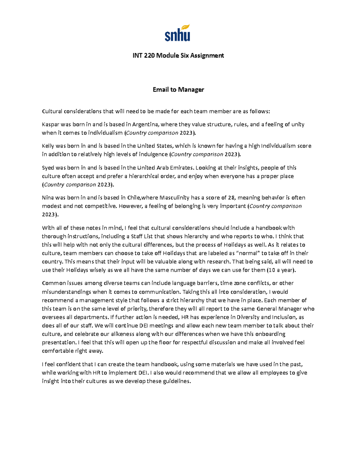 INT 220 Email and Conference Call Invitation - INT 220 Module Six ...