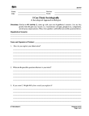 Sociology 101- Types of Religious Organizations - Introduction The ...