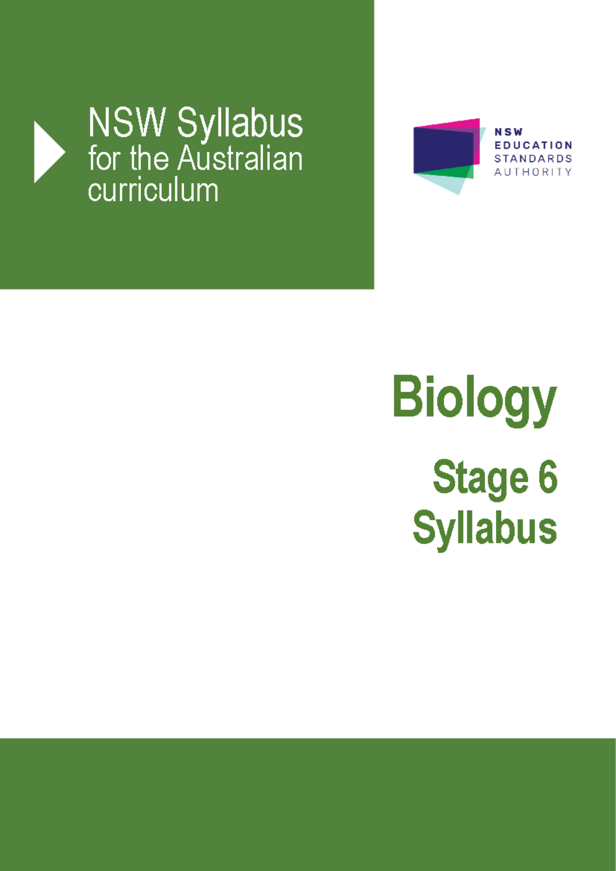 Biology stage 6 syllabus 2017 - NSW Syllabus for the Australian ...