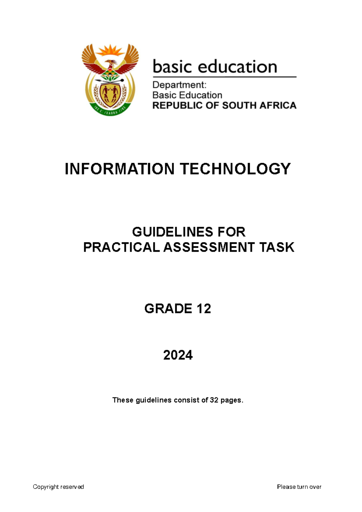 PAT - INFORMATION TECHNOLOGY GUIDELINES FOR PRACTICAL ASSESSMENT TASK ...