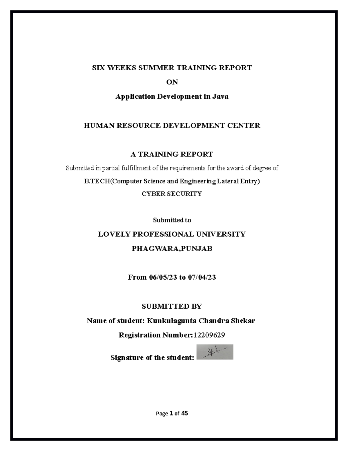 12209629 online shopping report - SIX WEEKS SUMMER TRAINING REPORT ON Application Development in ...