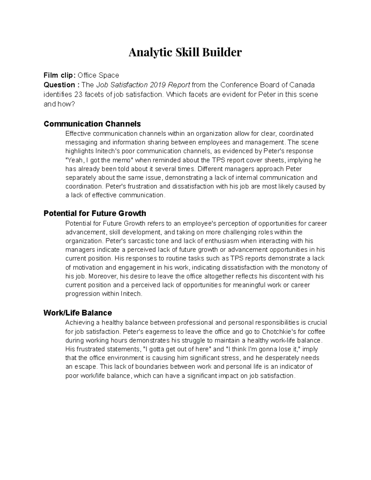 M4 Analytic Skills Builder - Analytic Skill Builder Film clip: Office ...