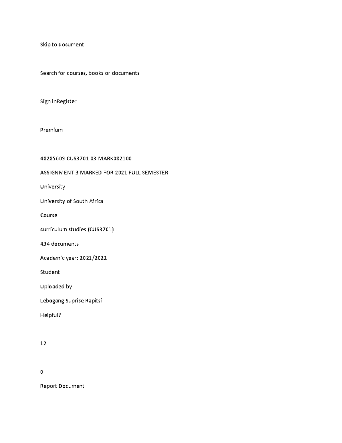 Cus Questions Cus Assignment 2 Skip To Document Search For Courses