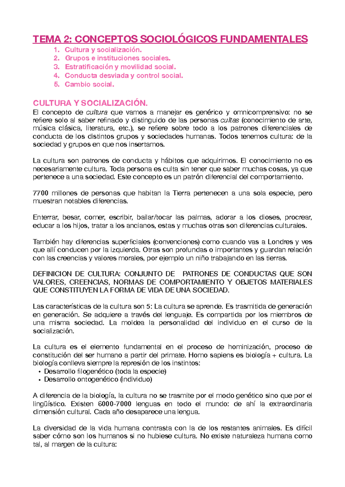 TEMA 2- Conceptos Socioló Gicos Fundamentales - TEMA 2: CONCEPTOS SOCIOLÓGICOS FUNDAMENTALES 1 ...