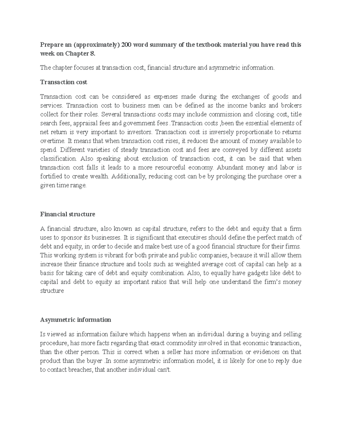 Learning Journal - Unit 3 - Prepare an (approximately) 200 word summary ...