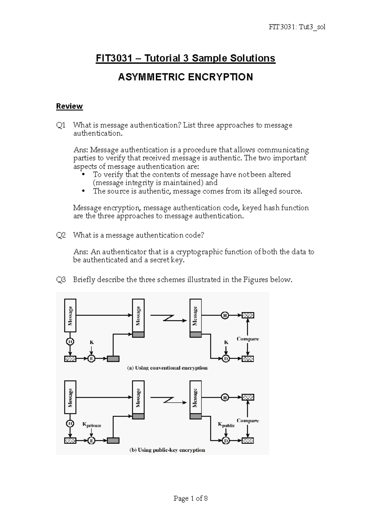 Tutorial 3 Solutions - FIT3031: Tut3_sol FIT3031 – Tutorial 3 Sample ...