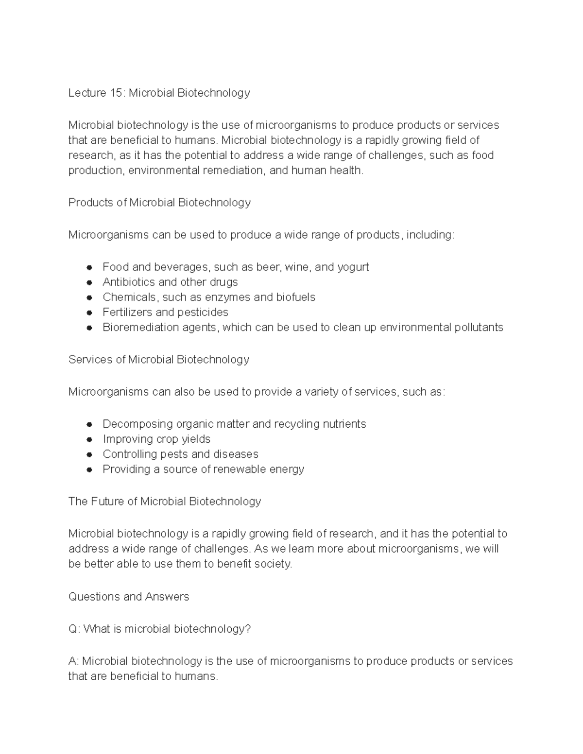 Lecture note for BIO 275, Lecture #15 - Lecture 15: Microbial ...