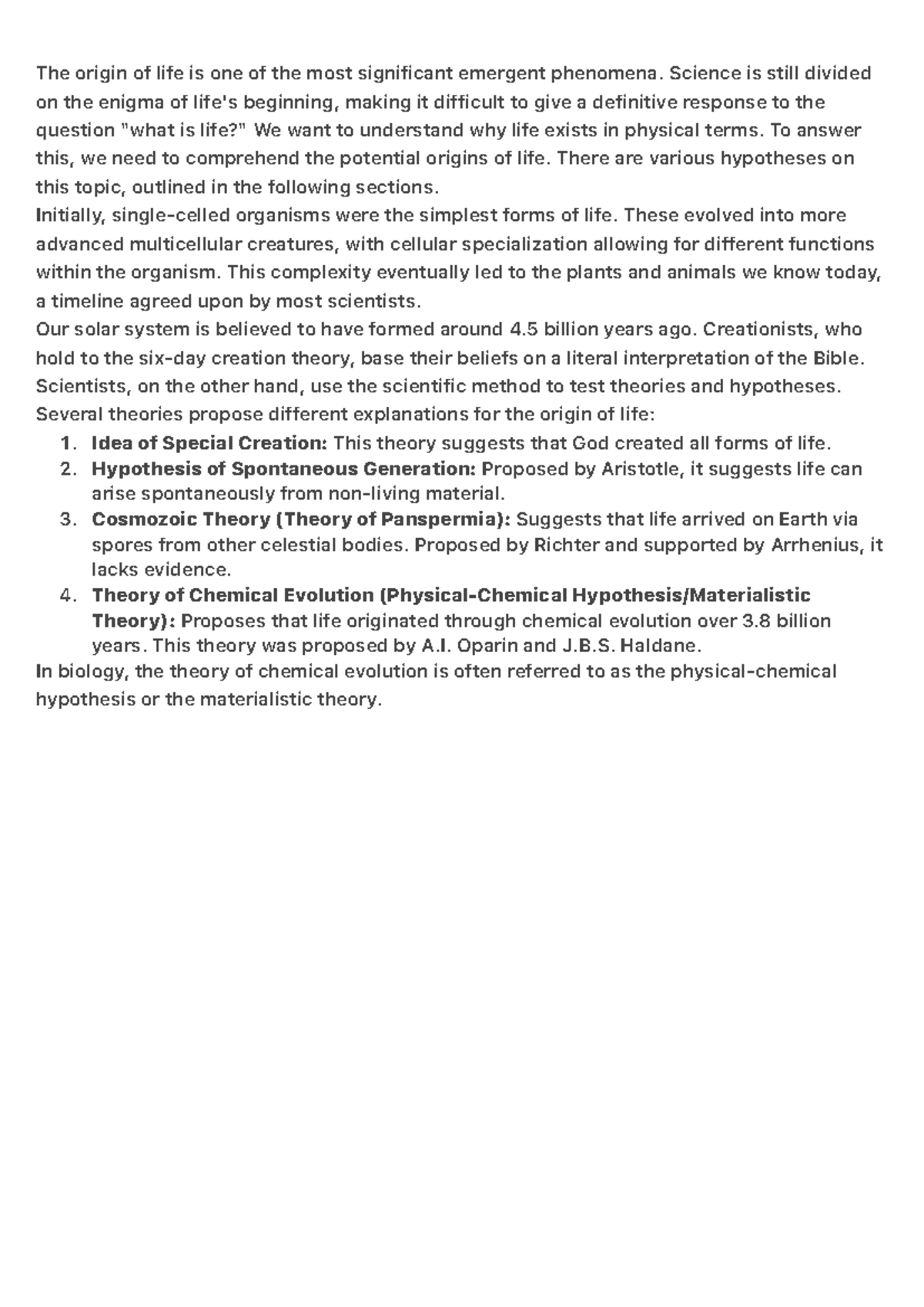 The origin of life is one of the most significant emergent phenomena ...