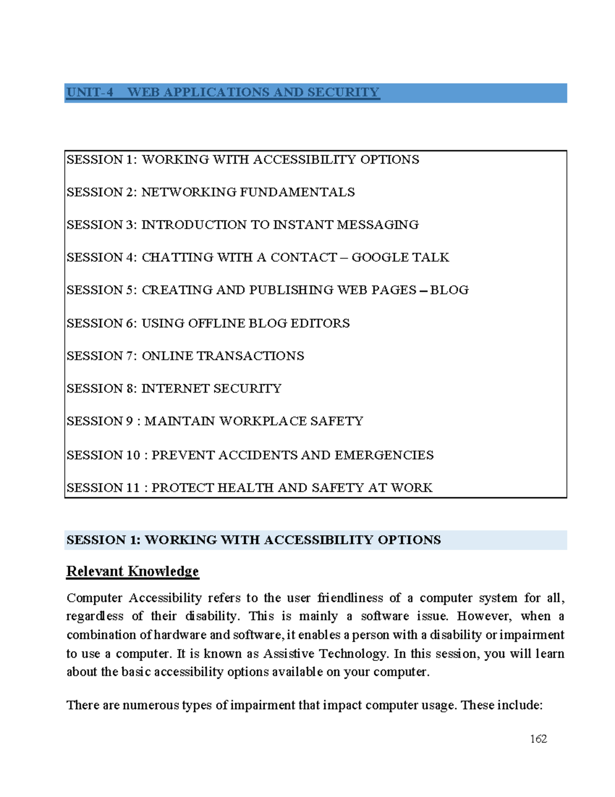 Web Application - Dgfss - UNIT-4 WEB APPLICATIONS AND SECURITY SESSION 1: WORKING WITH ...