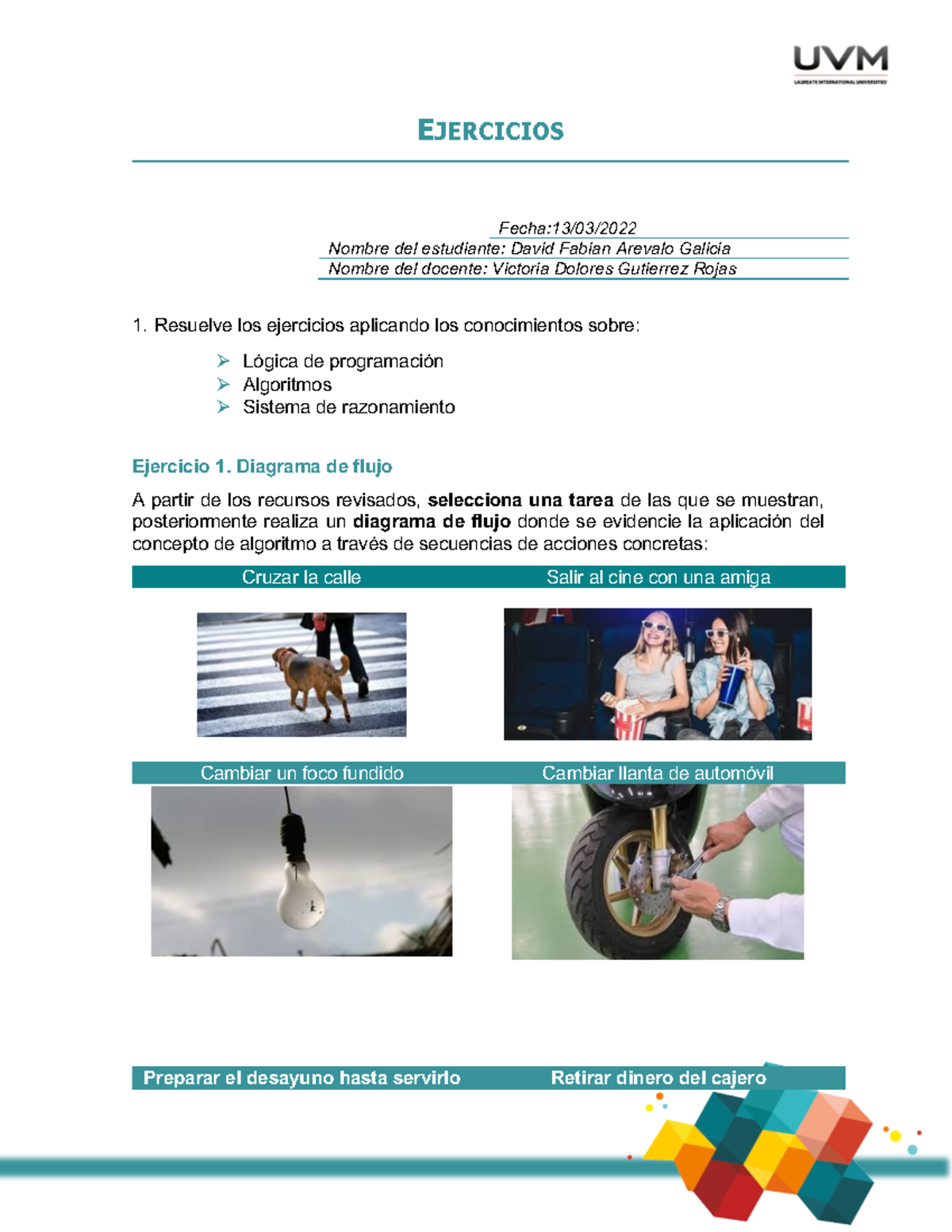 A2 Ejercicios de programación y diagramas de Flujo y algoritmos ...