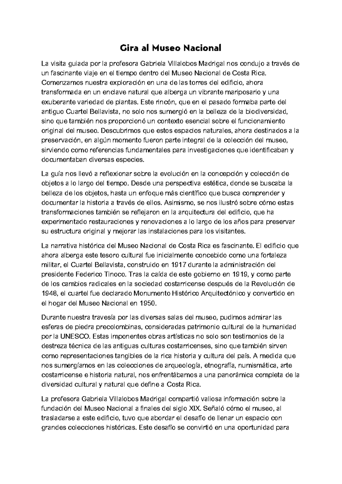 Gira al Museo Nacional - Comenzamos nuestra exploración en una de las ...