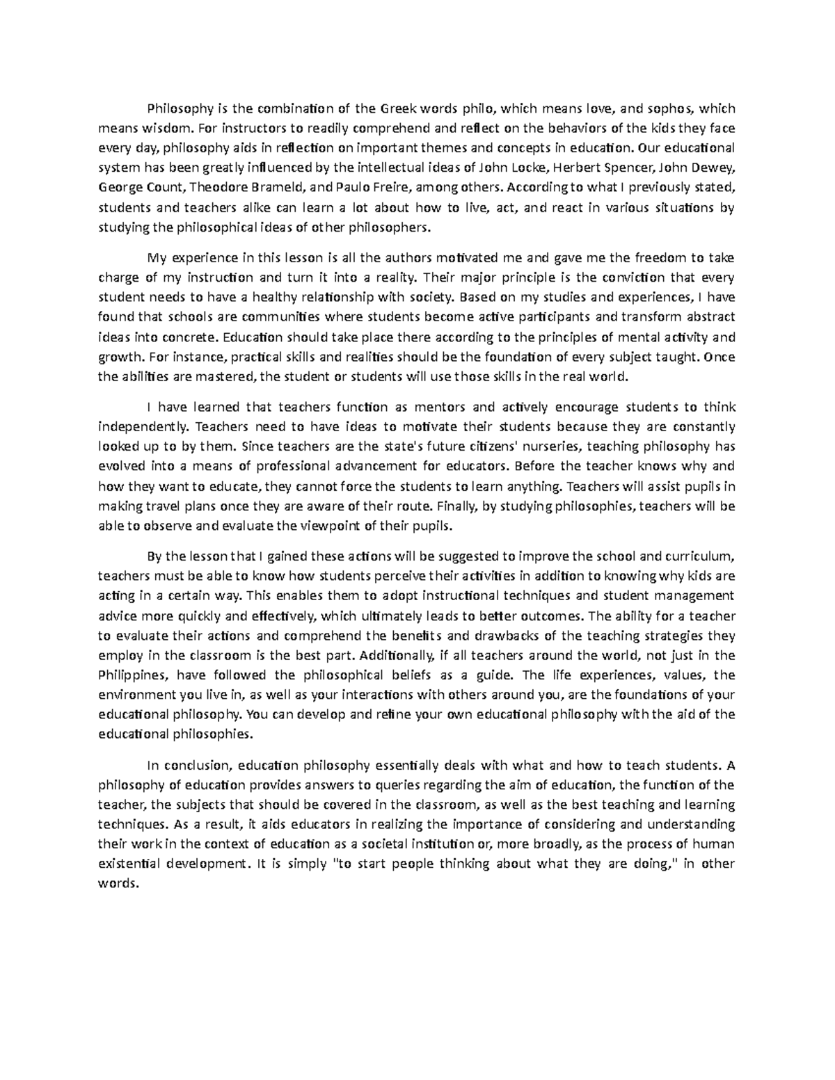 Cerae Reflection - Philosophy is the combination of the Greek words ...