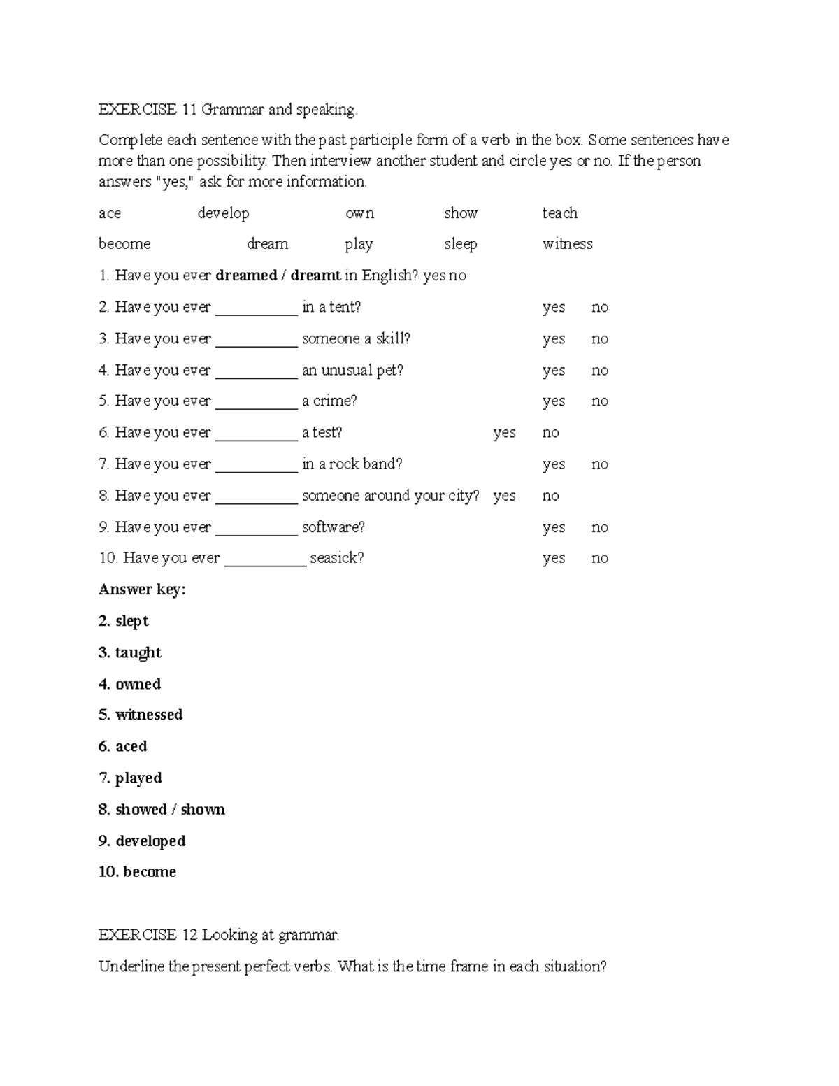 Chapter 2 Exercise 11, Exercise 12, Exercise 13 and Exercise 15 ...