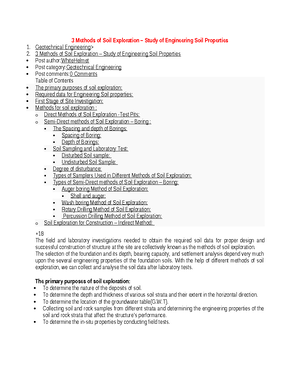 Geotechnical Subsurface Explorations – Purpose, Factors and Stages ...