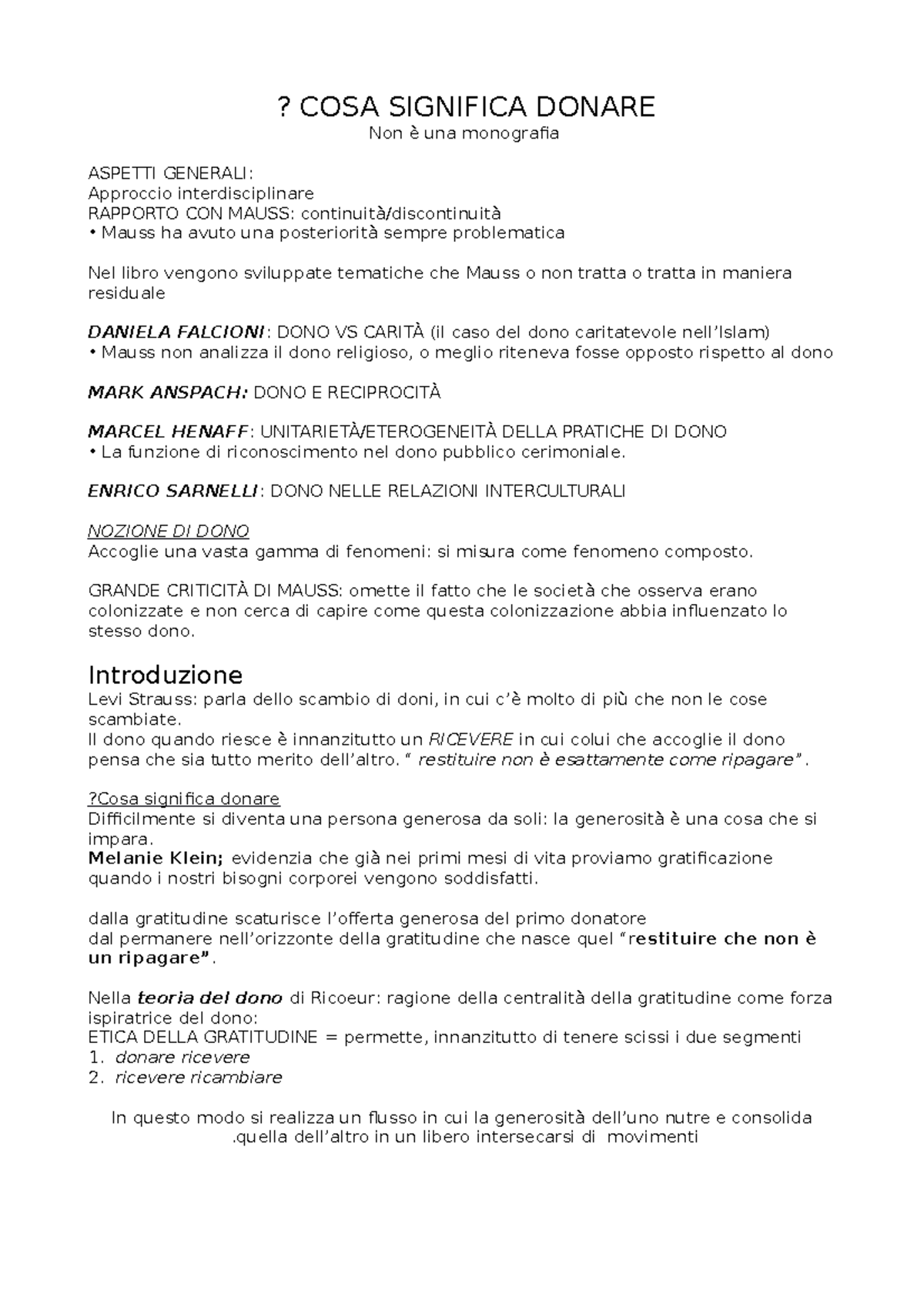 COSA Significa Donare - ? COSA SIGNIFICA DONARE Non è una monografia ...