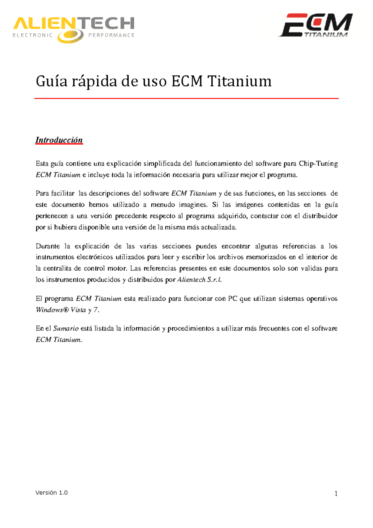 ECM Guida Rapida ESN - programa de repro - Versión 1. Guía rápida de ...