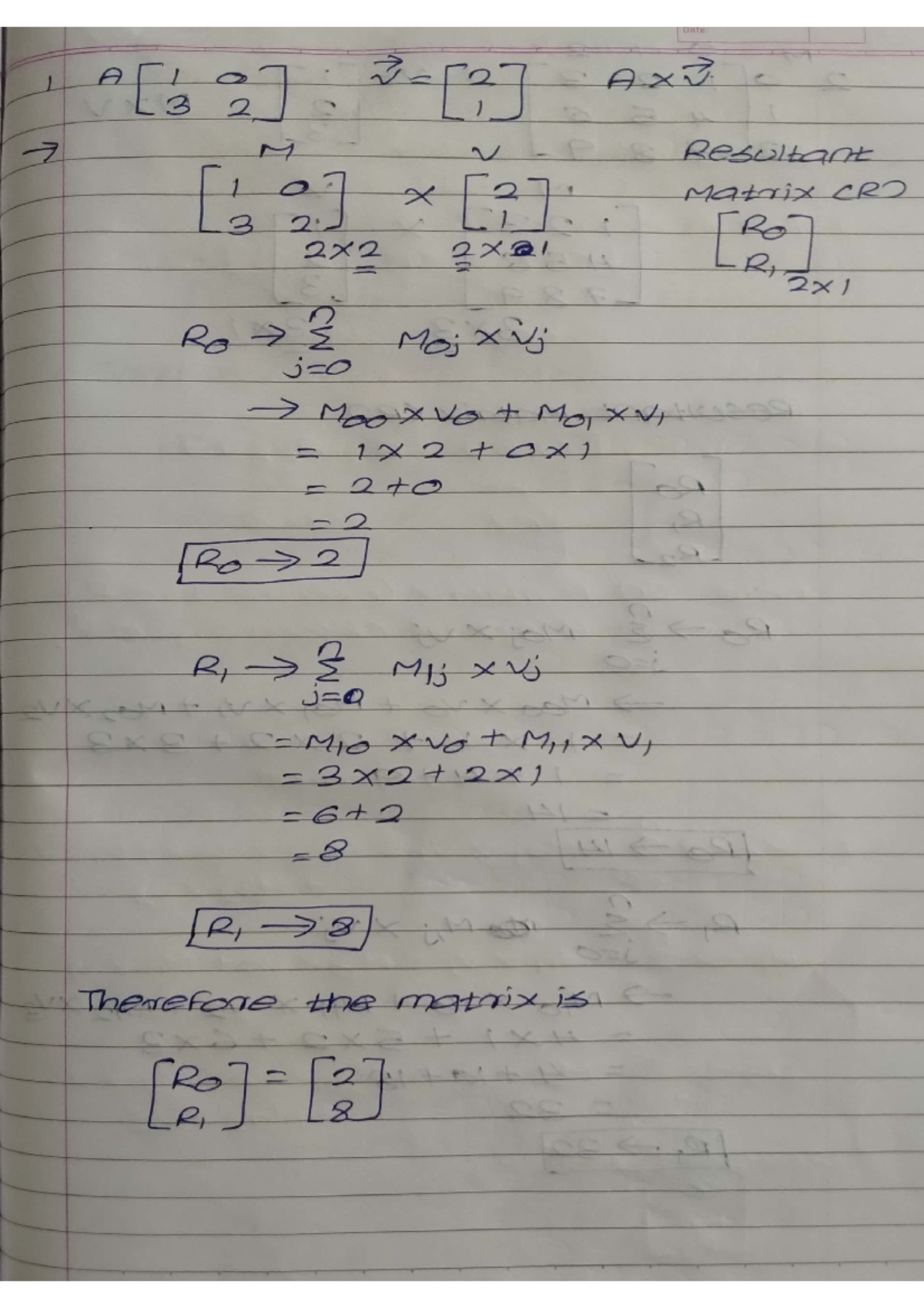 Matrix Vector Multiplication Using Map Reduce - 3] AXV M v Resultant 1 ...