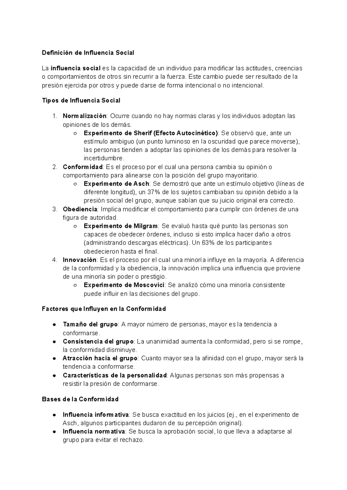 Tema 1. Influencia Social - Definición de Influencia Social La ...