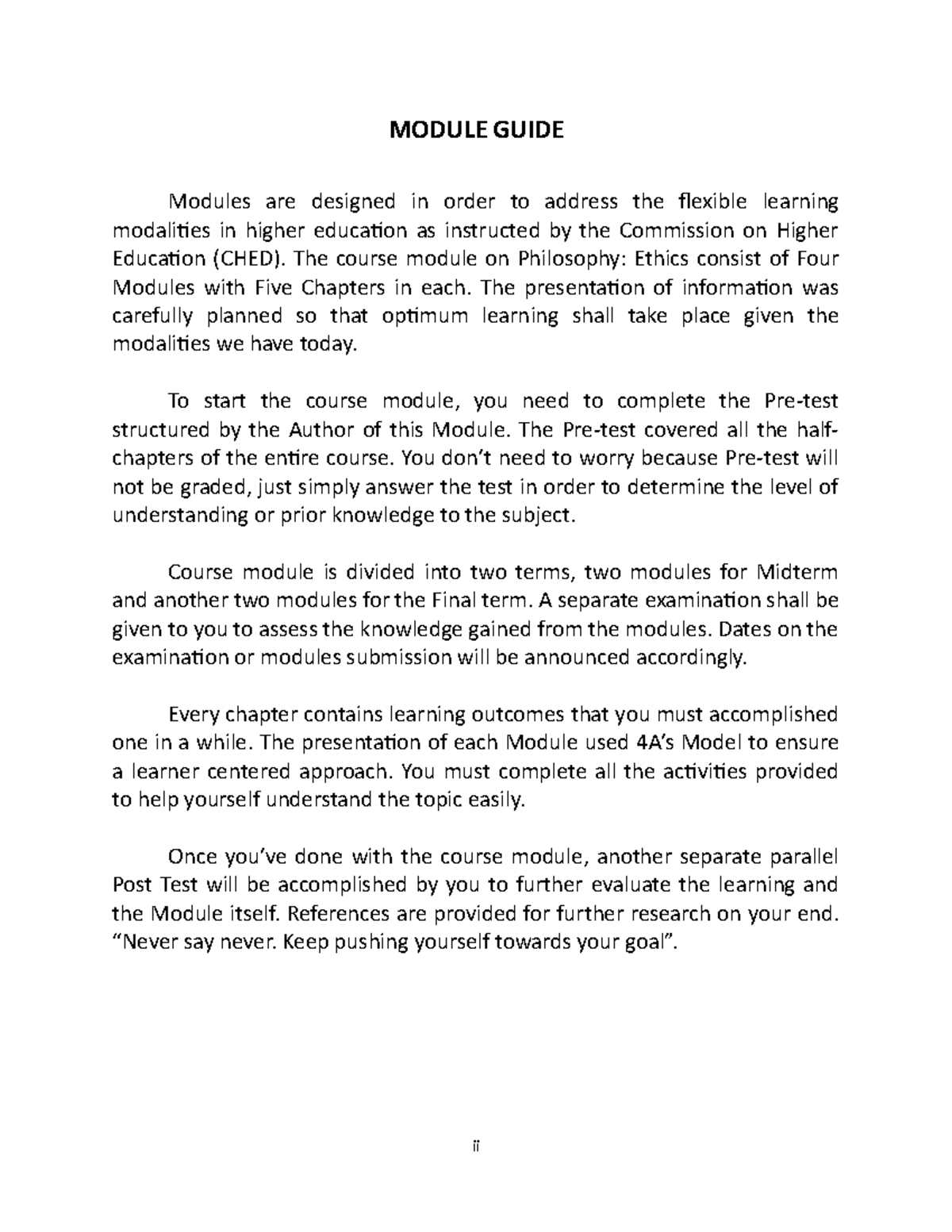 Ethics-Module-Guide - needed a study reviewer for my upcoming exam and ...