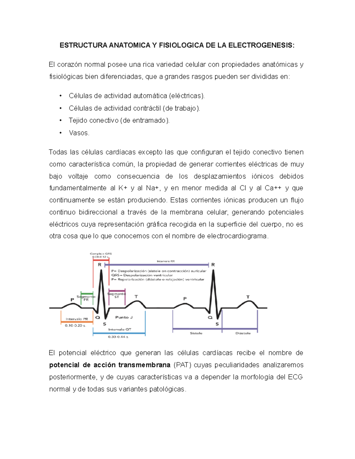 Estructura Anatomica Y Fisiologica DE LA Electrogenesis - ESTRUCTURA ...
