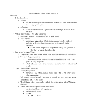 Ethics Notes 5 - Ethics-Criminal Justice Notes Chapter 5 Deception in ...