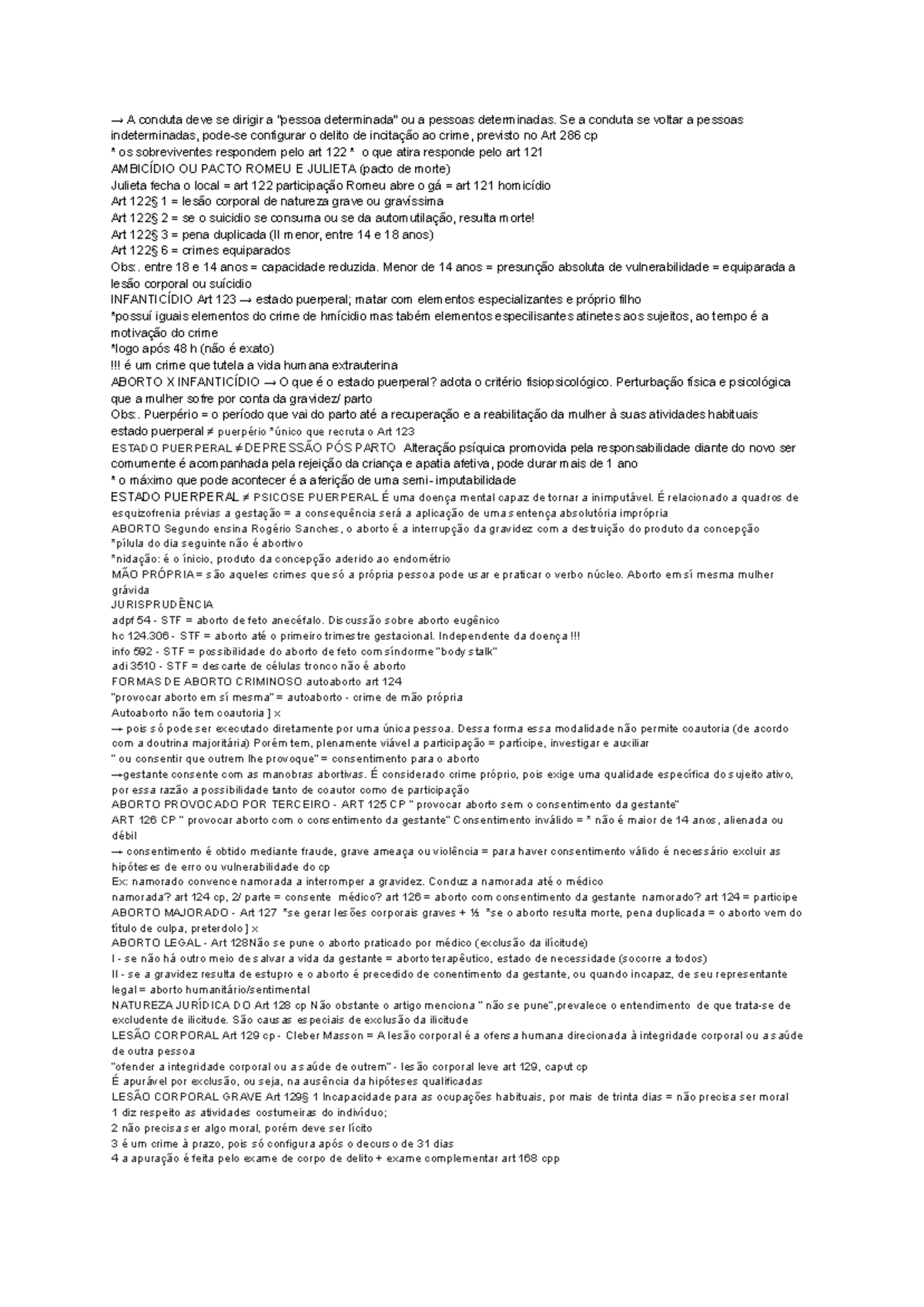 Direito Penal III - → A conduta deve se dirigir a ”pessoa determinada ...