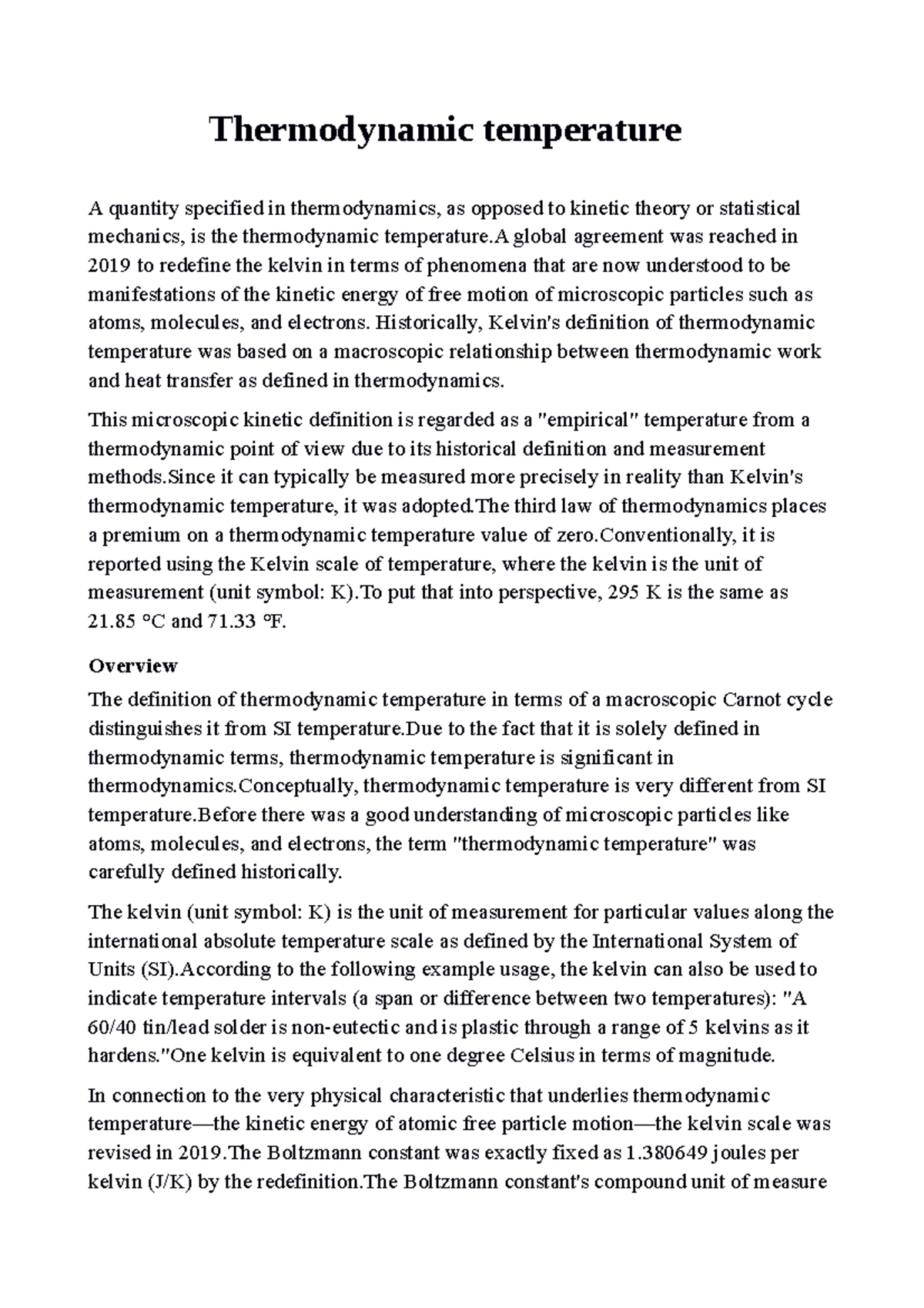 Thermodynamic temperature - Historically, Kelvin's definition of ...