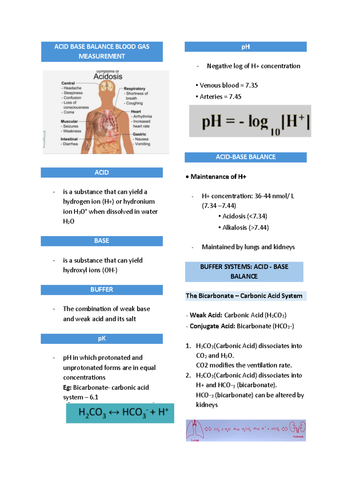 ACID BASE Balance Blood GAS Measurement CC2 - ACID BASE BALANCE BLOOD ...