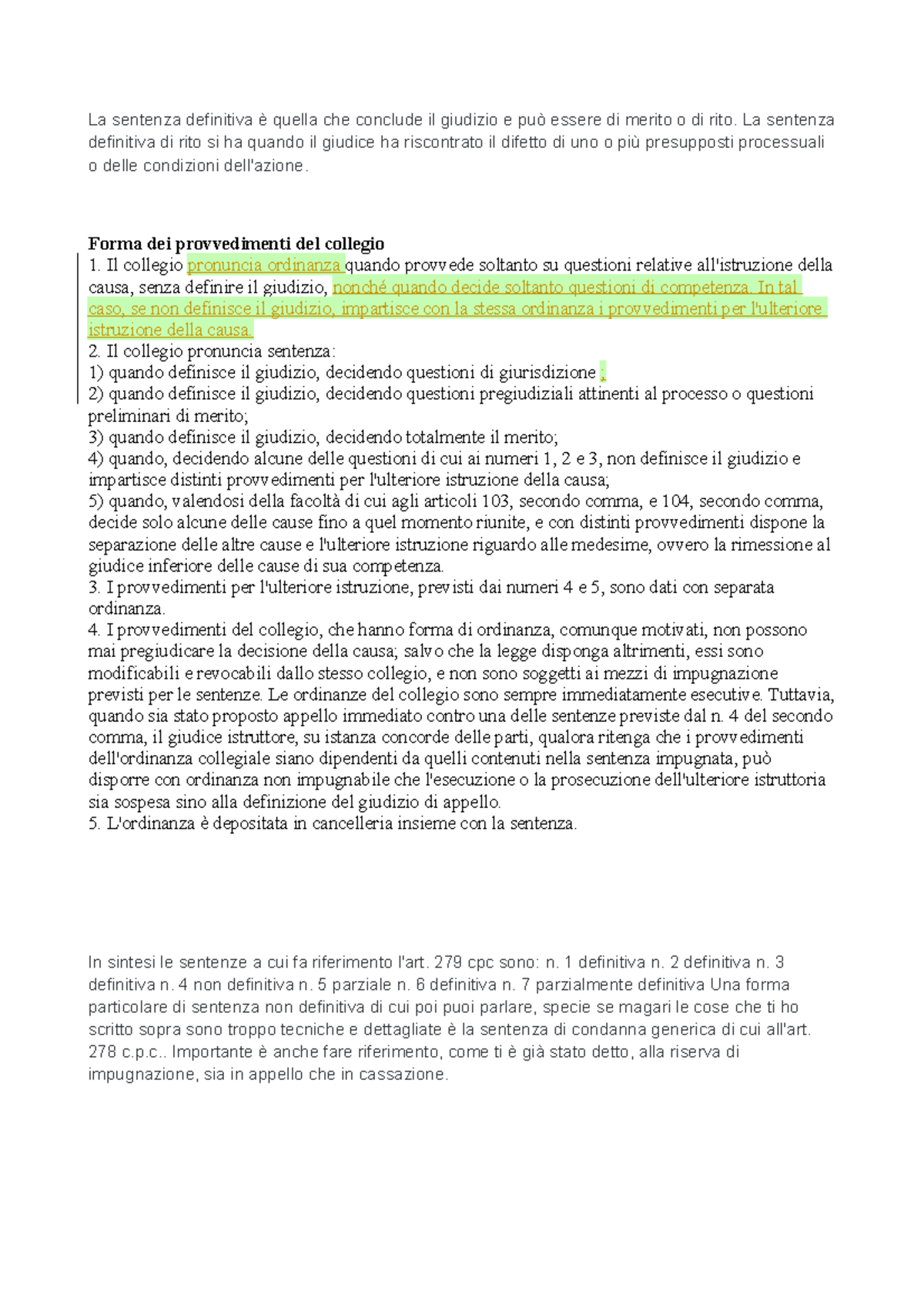Sentenza definitiva e non definitiva - Diritto Processuale Civile ...