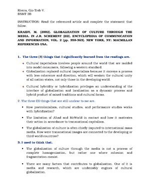 SSC Module 5 - The Contemporary World Political Globalization - Topics ...