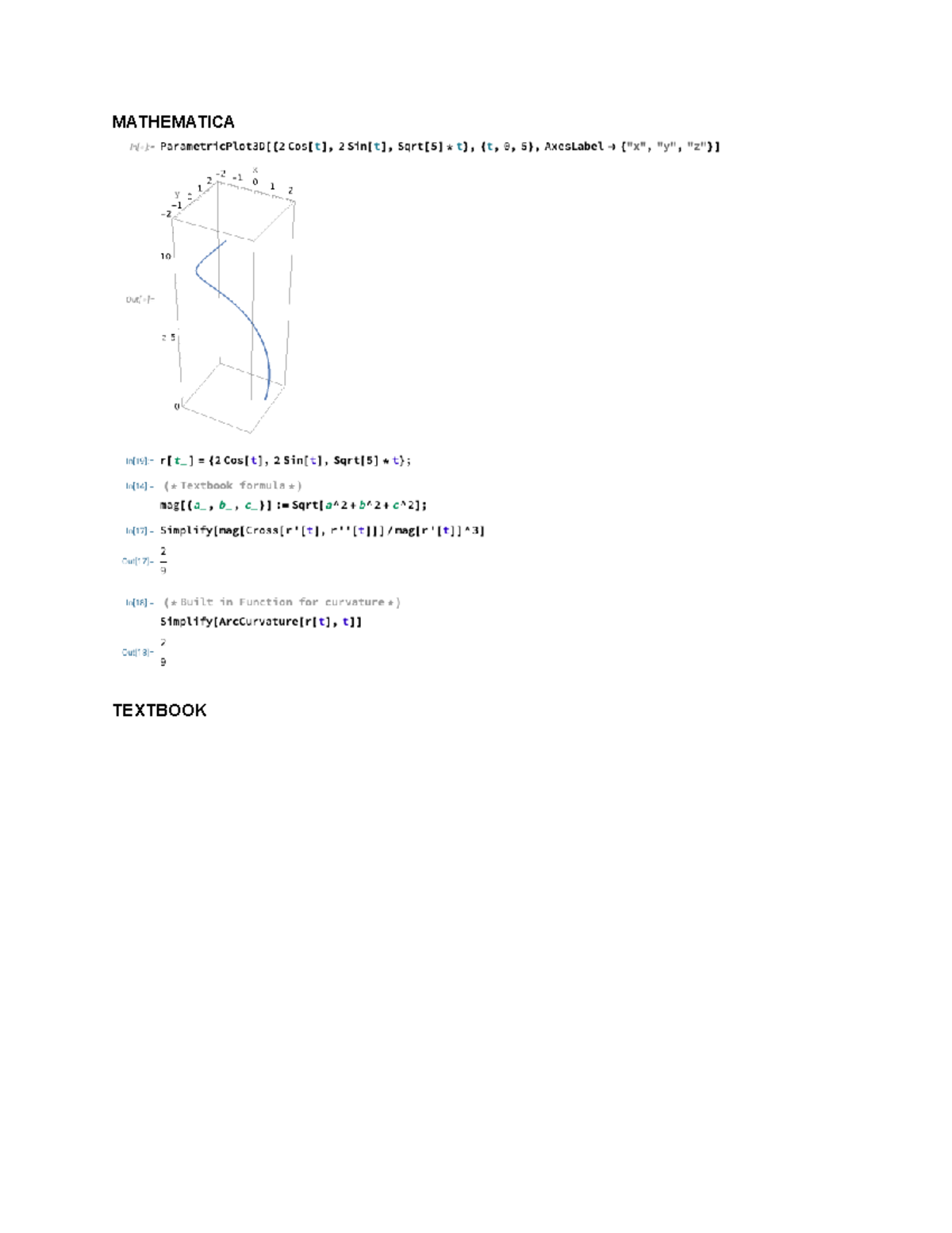 13.3 Part 1 - Homework - MATHEMATICA 2 0, AxesLabel X 1 1012 yo 10 z 5 ...