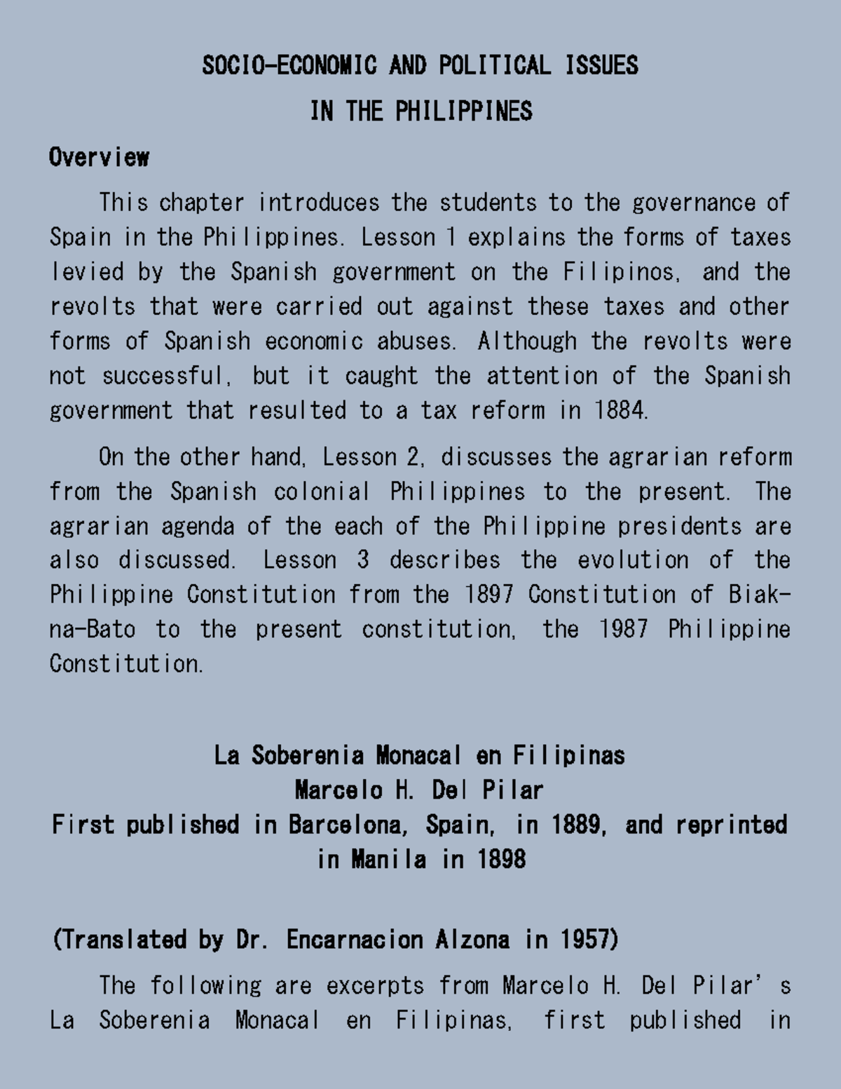File-1 - Bfbdjsksllw - SOCIO-ECONOMIC AND POLITICAL ISSUES IN THE ...