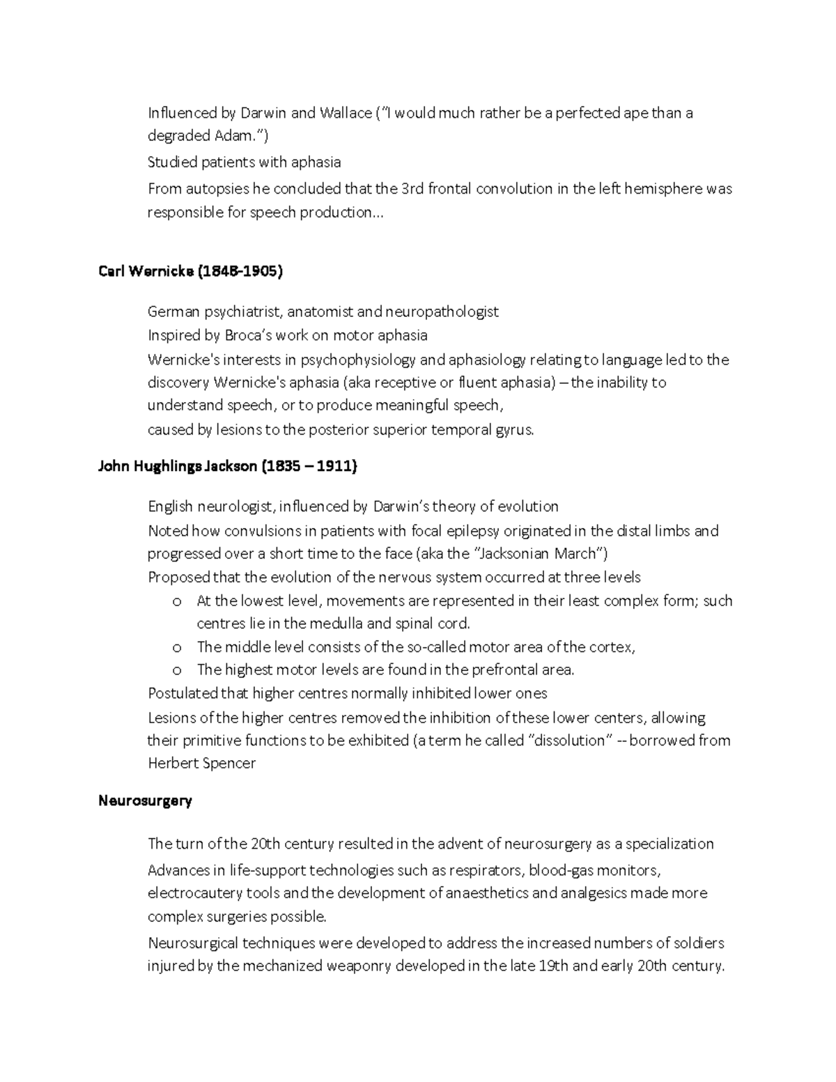 PSYC 2307 (dragged) 3 - study notes - Influenced by Darwin and Wallace ...