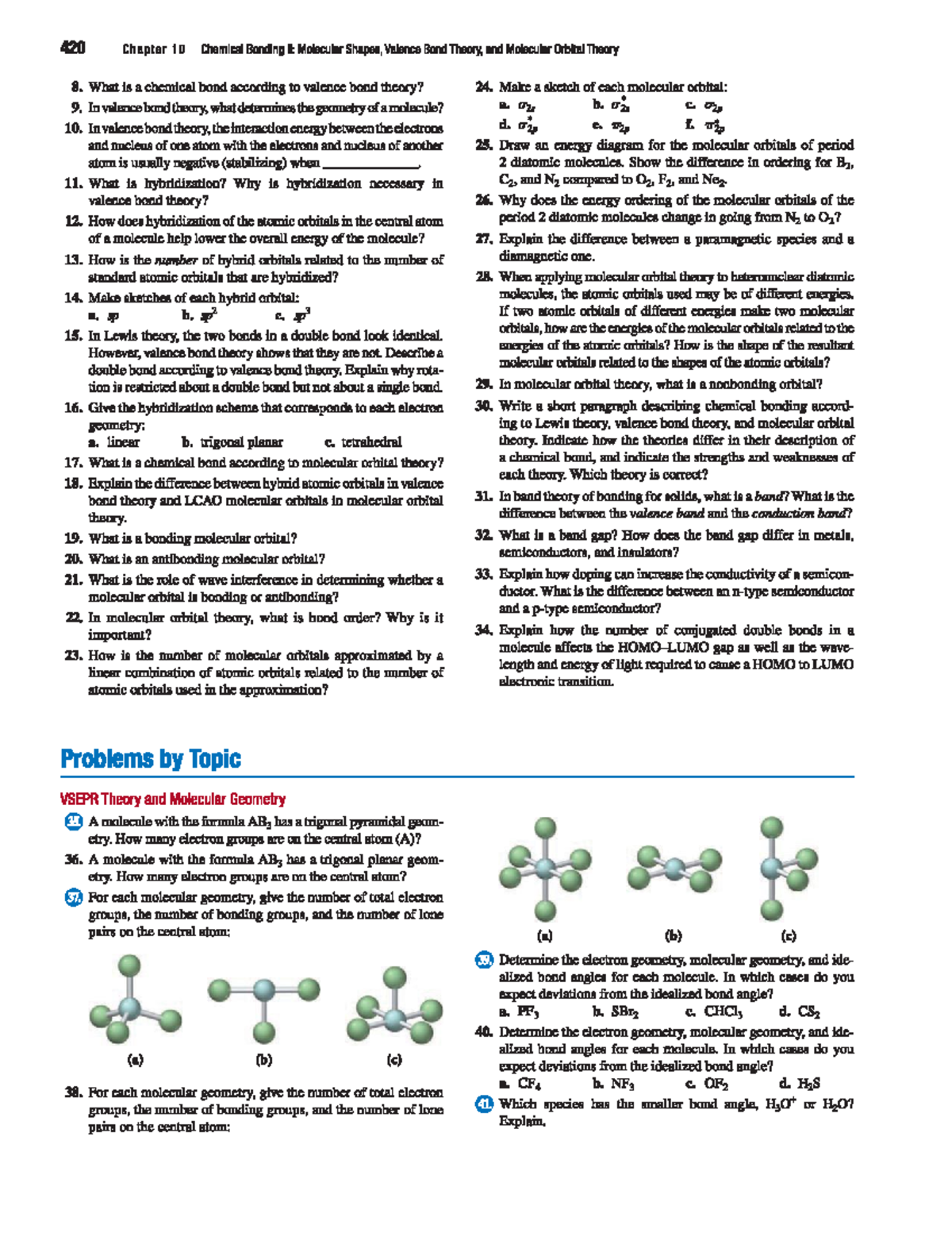Chapter 10- Textbook Question - Sc/Chem 1000 - Studocu