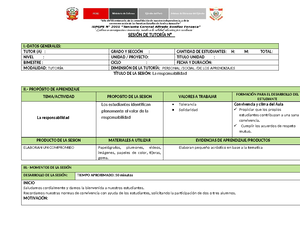 D1 A1 Sesion Leemos un cuento - ACTIVIDAD DE APRENDIZAJE 1 I. DATOS INFORMATIVOS: 1. I. Nº : 1 ...