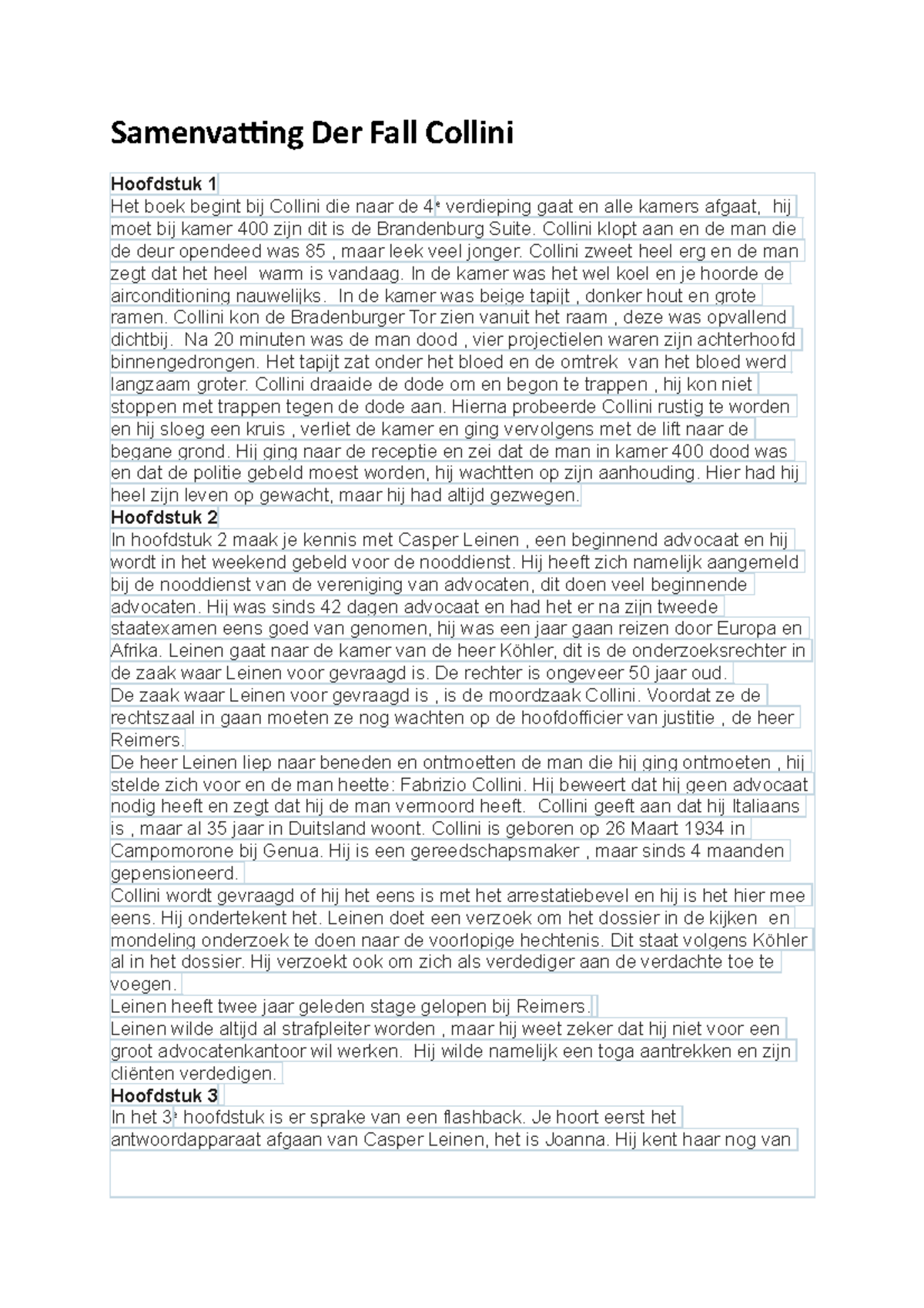 Samenvatting Der Fall Collini - Samenvatting Der Fall Collini Hoofdstuk ...