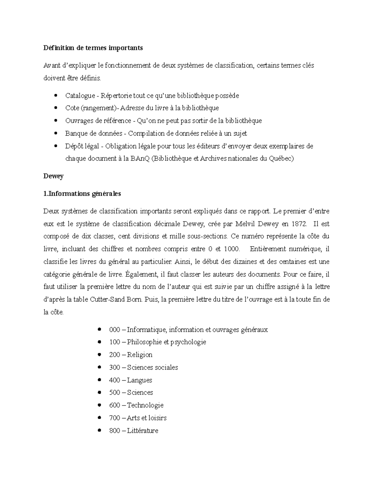 Définition de termes importants - Définition de termes importants Avant ...